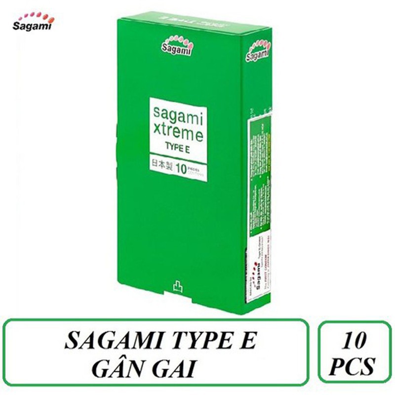 Bao cao su sagami gân gai hộp xanh, Sagami xtreme type e | Shopee Việt Nam