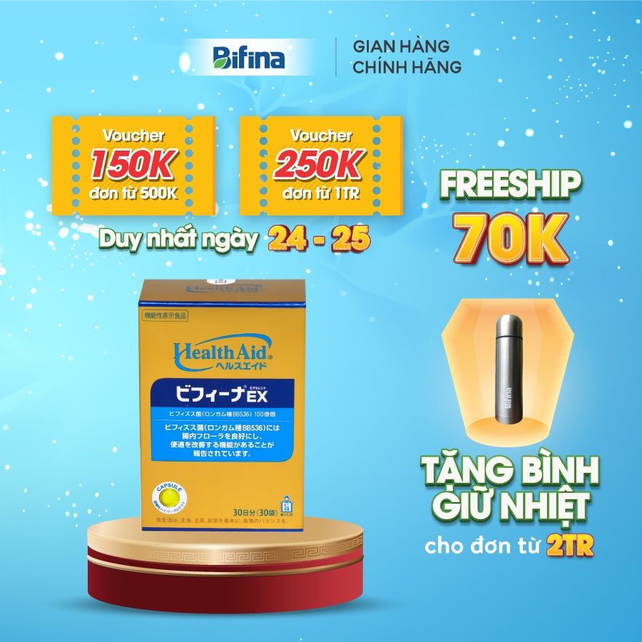 Mua Đại Tràng - BIFINA NHẬT BẢN, loại EX hộp 30 gói hỗ trợ điều trị ...