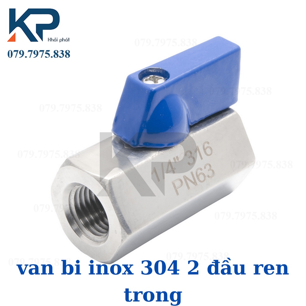 Mua Van bi mini inox 304-van gạt tay mini ren trong ren ngoài- van khóa ...