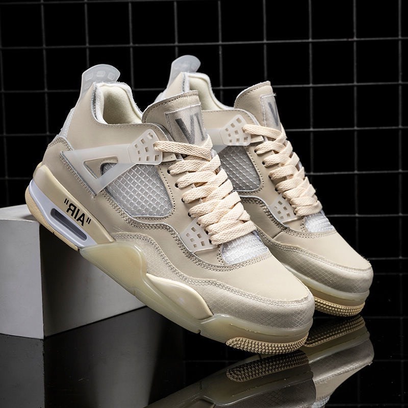 Giày JD4 thể thao sneaker JORDAN 4 kem sữa off Hot trend nam nữ - MixASale