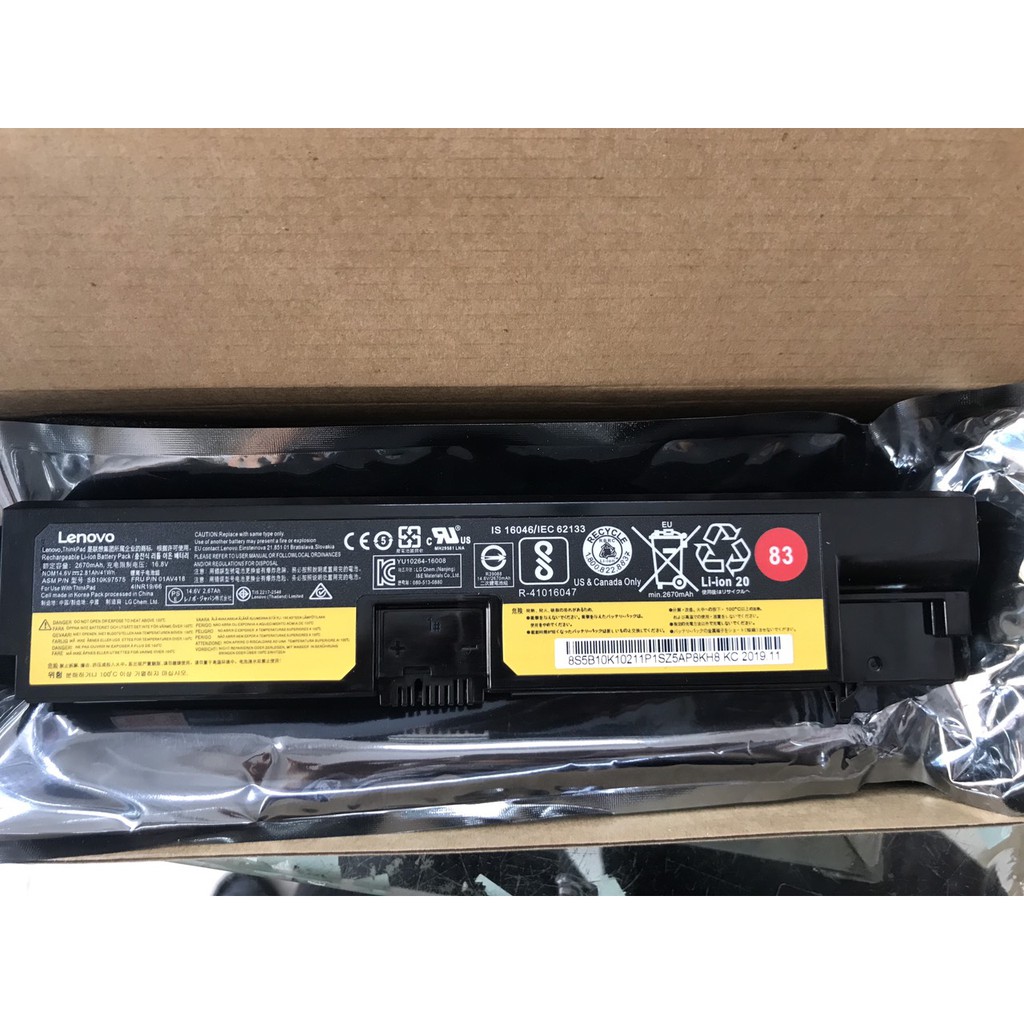 Pin Lenovo (Original) E570 E570C E575 01AV418 83+ Battery 41Wh | Shopee ...