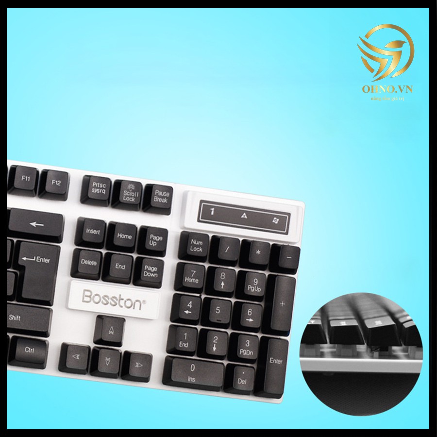 Bộ Bàn Phím Chơi Game Bosston 808 Keyboard Bàn Phím Gaming Cơ Máy Tính ...