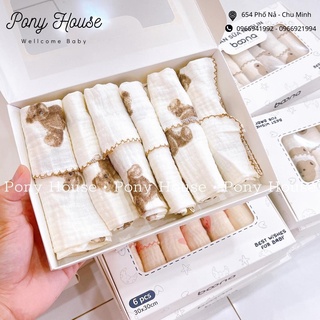 Khăn Sữa Boona - Set 6 Khăn Xô Muslin Siêu Mềm, Mịn Rửa Mặt, Tắm Cho Bé Sơ Sinh | Shopee Việt Nam