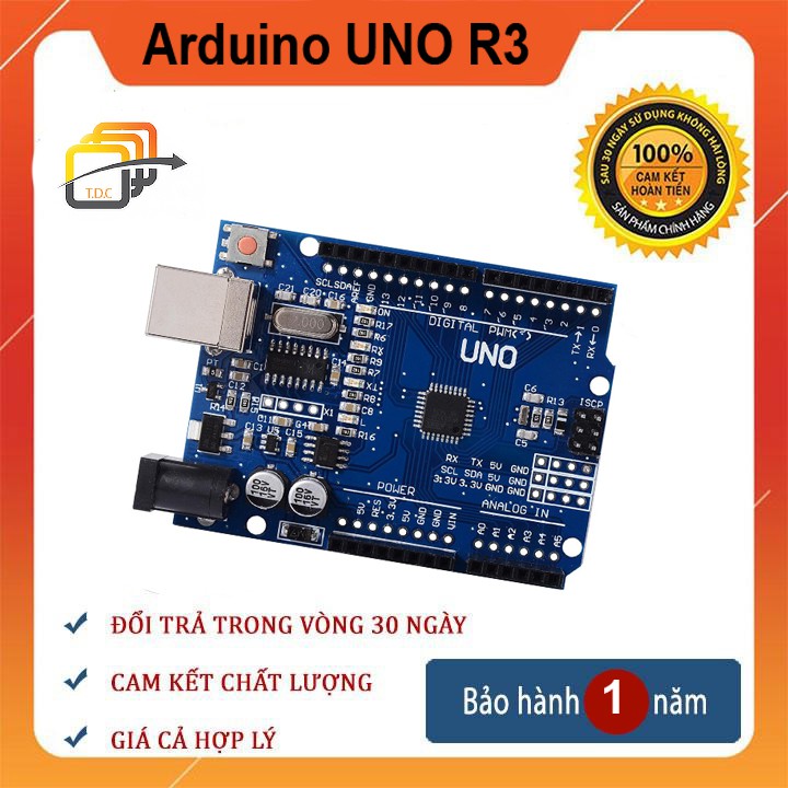 ARDUINO UNO R3 CHÍP DÁN (Tặng cáp nạp) | Shopee Việt Nam