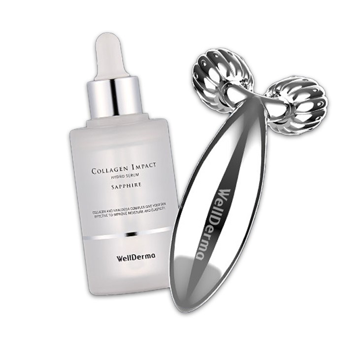 Set Serum chống lão hóa + thanh lăn massage nâng cơ Wellderma Collagen ...