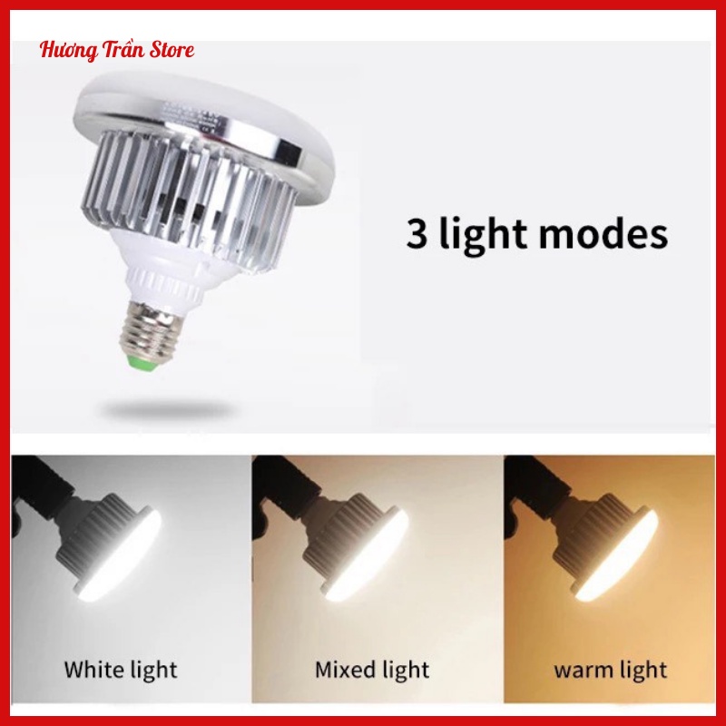 Bóng đèn LED NẤM 3 Màu có kèm Remote chỉnh sáng chuyên dụng cho các phòng Studio chụp ảnh quay ...