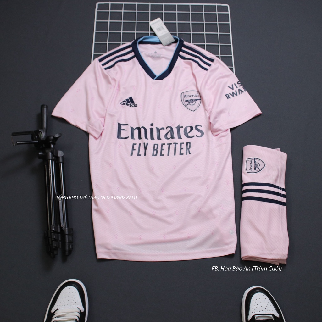Áo Arsenal Màu Hồng 2023 - Set Bộ Quần Áo Đá Banh CLB Arsenal Sân Khách ...