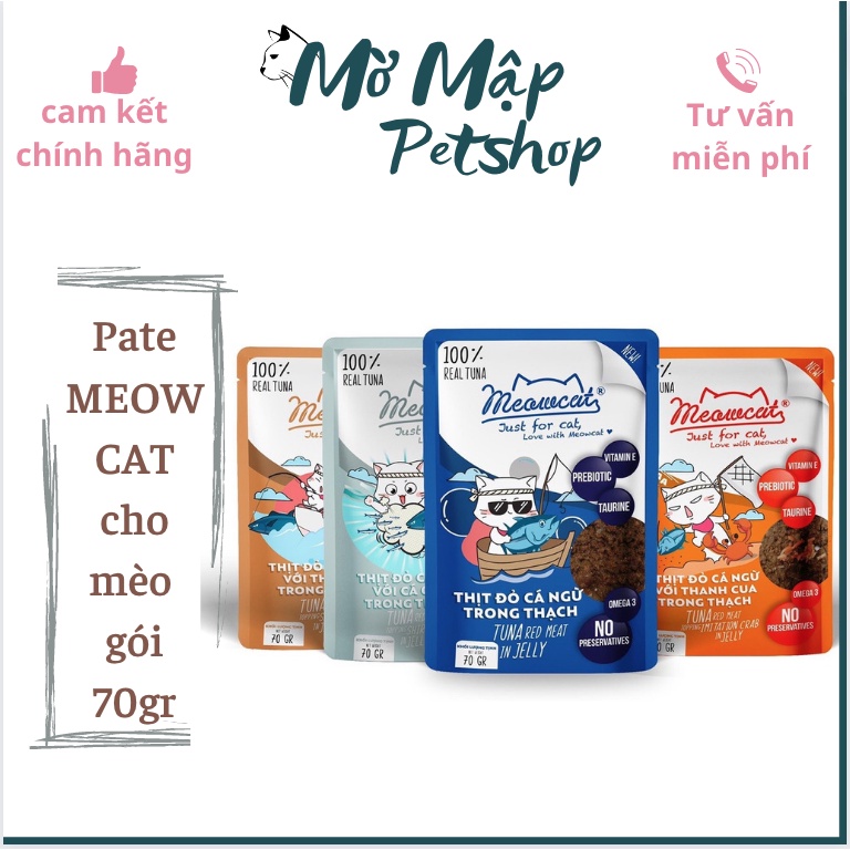 Mua 1 Thùng Pate Mèo 48 gói - PATE MEOWCAT GÓI 70G - Pate Cho Mèo Con ...