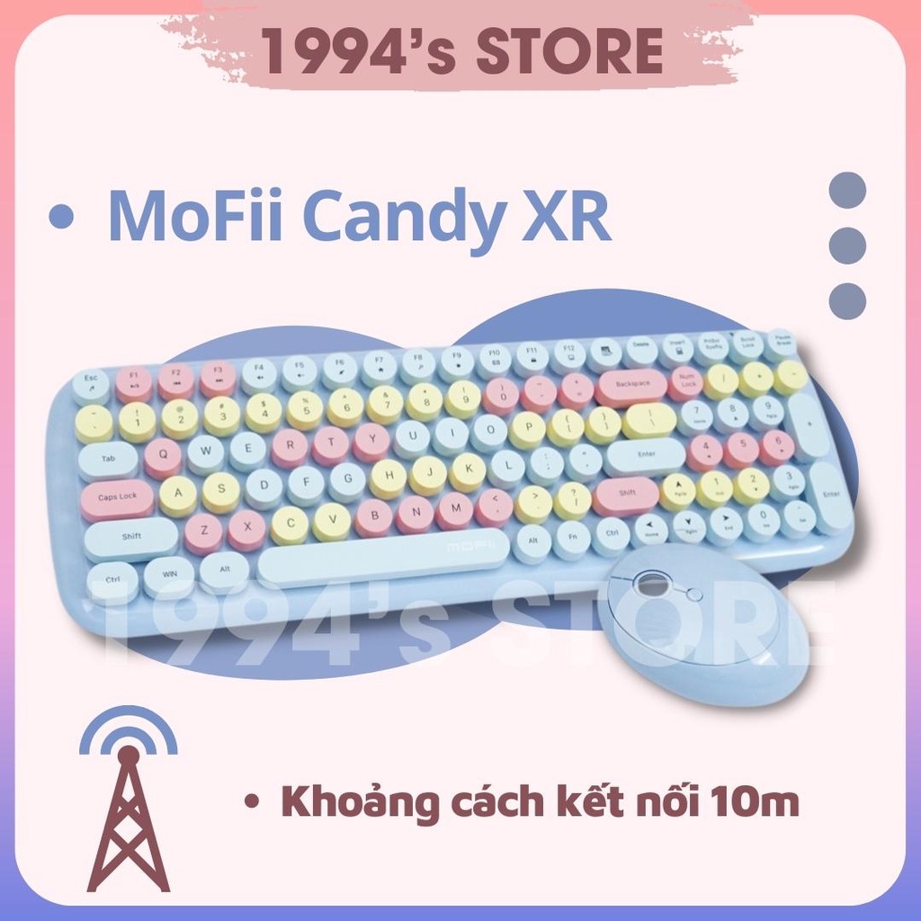 Mua Bộ combo bàn phím giả cơ và chuột ko dây MoFii Candy XR-Dùg cho Máy tính bàn,Laptop,Tivi,ĐT ...