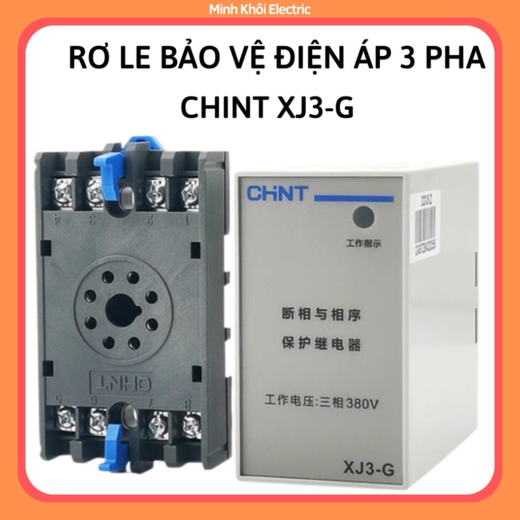 Mua Rơ Le Bảo Vệ Mất Pha Chint XJ3-G, bộ bảo vệ điện áp chống mất pha ...