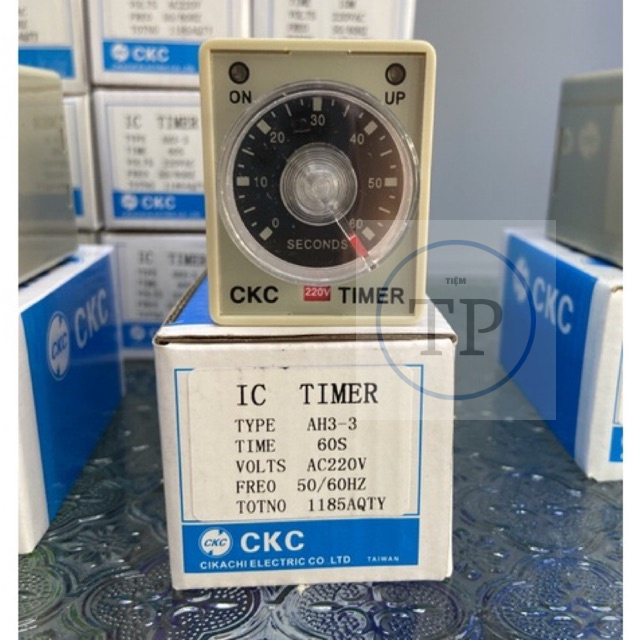 Mua Timer cơ -Timer CKC AH3-3 rơ le thời gian 8 chân tròn điện áp 220VAC tặng kèm chân đế -BỘ ...