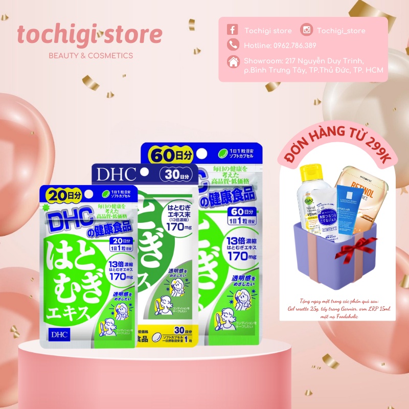 Viên uống Trắng da DHC Adlay Extract Nhật Bản 15v/gói và 30v/gói ...