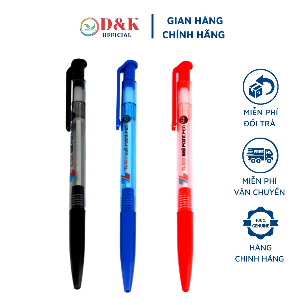 [Mã BMLTM50 giảm đến 50K] Bút Bi 0.8mm Thiên Long TL-023 Xanh Đen Đỏ ...