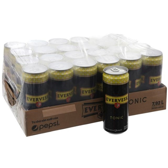 Thùng Tonic Evervess 24 lon cao 330ml | Shopee Việt Nam