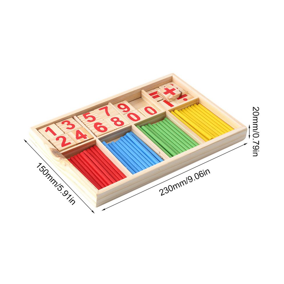 Math Manipulatives Wooden Counting Sticks Kids Preschool Educational ...