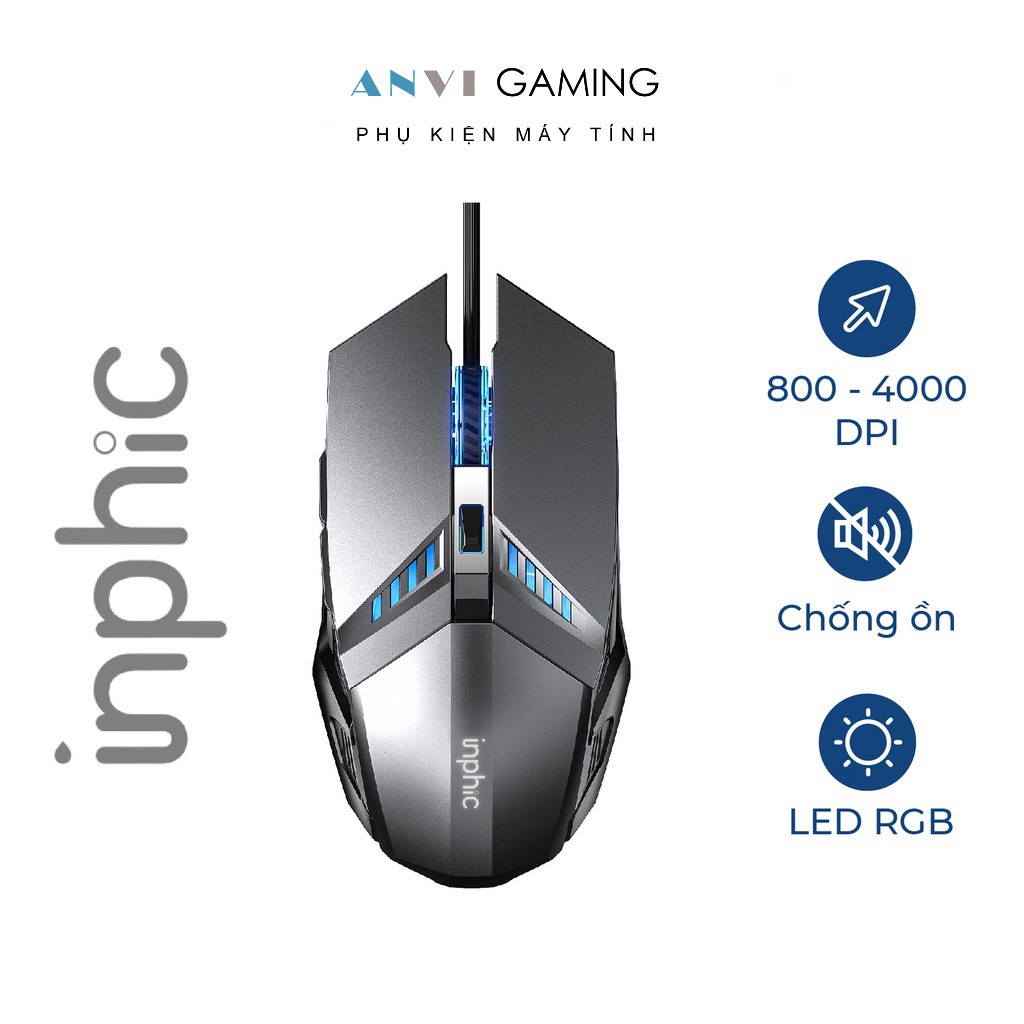 Mua Chuột gaming có dây INPHIC PW2H, LED 12 màu RGB, thiết kế mạnh mẽ ...
