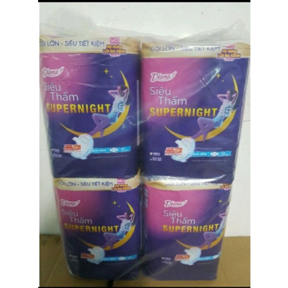 Combo 1 gói BVS Diana Supernight 35cm 1 gói 12 miếng | Shopee Việt Nam