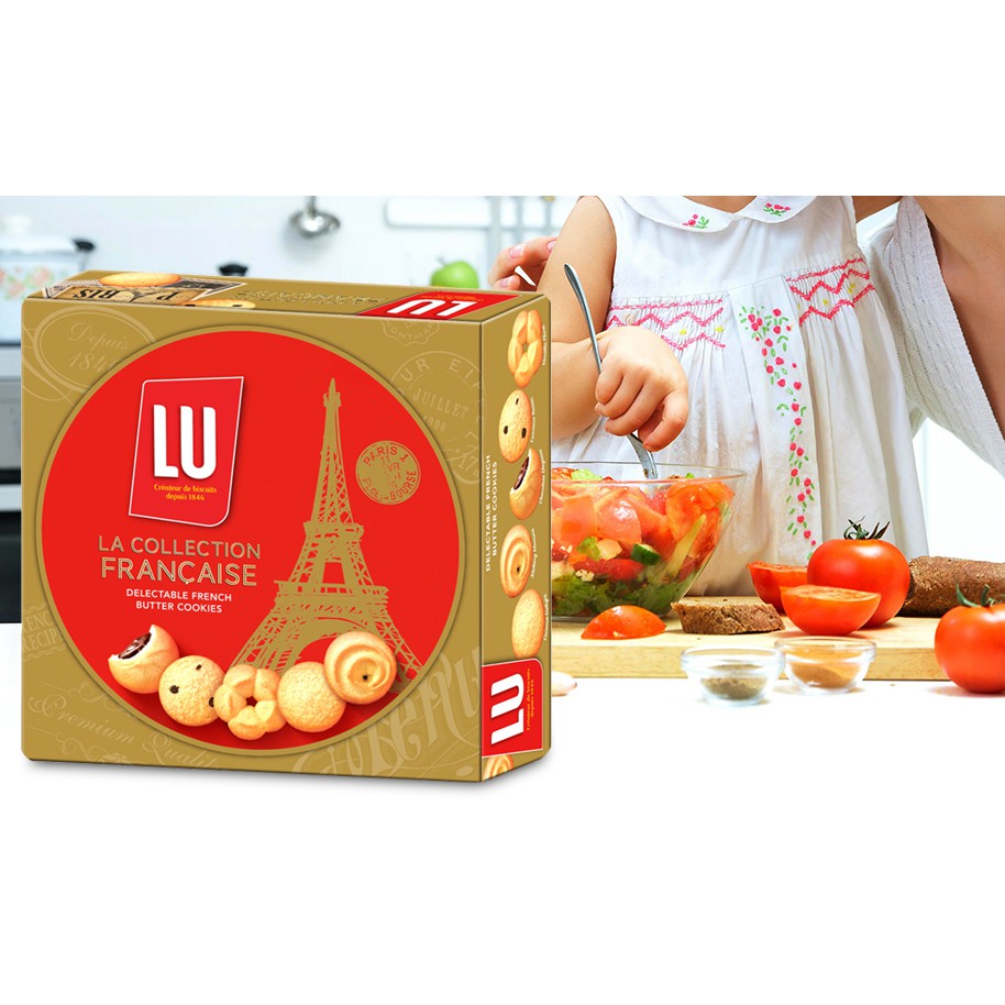 Bánh LU La collection Francaise hộp 540gr, hộp 894gr; Bánh quy kem pháp ...