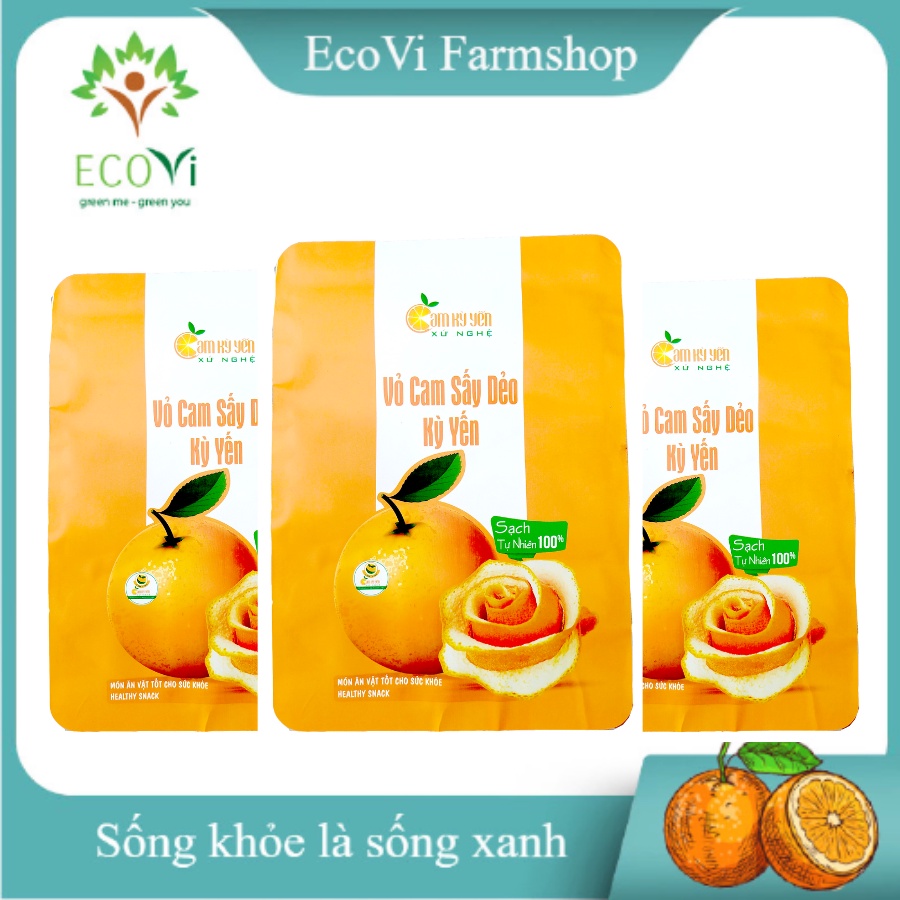 Mua Vỏ cam sấy dẻo trọng lượng 150g- Trái cây sấy EcoVI - Vỏ cam sấy ...