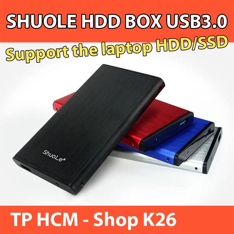 Hộp Ổ Cứng SATA USB 3.0 SHUOLE HDD BOX 2.5 Inch Chất Liệu Nhôm Tặng Túi ...