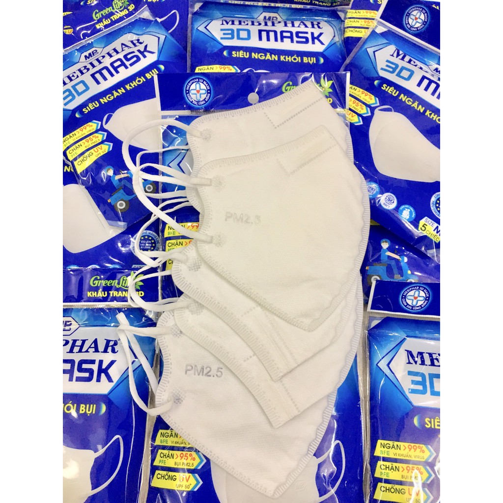 KHẨU TRANG MEBIPHAR 3D MASK [ADULT] 5 CHIẾC/TÚI | BigBuy360 - bigbuy360.vn