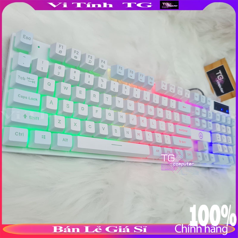 Mua Bàn phím giả cơ giá rẻ có led - Ban phím có nhiều màu hồng trắng ...