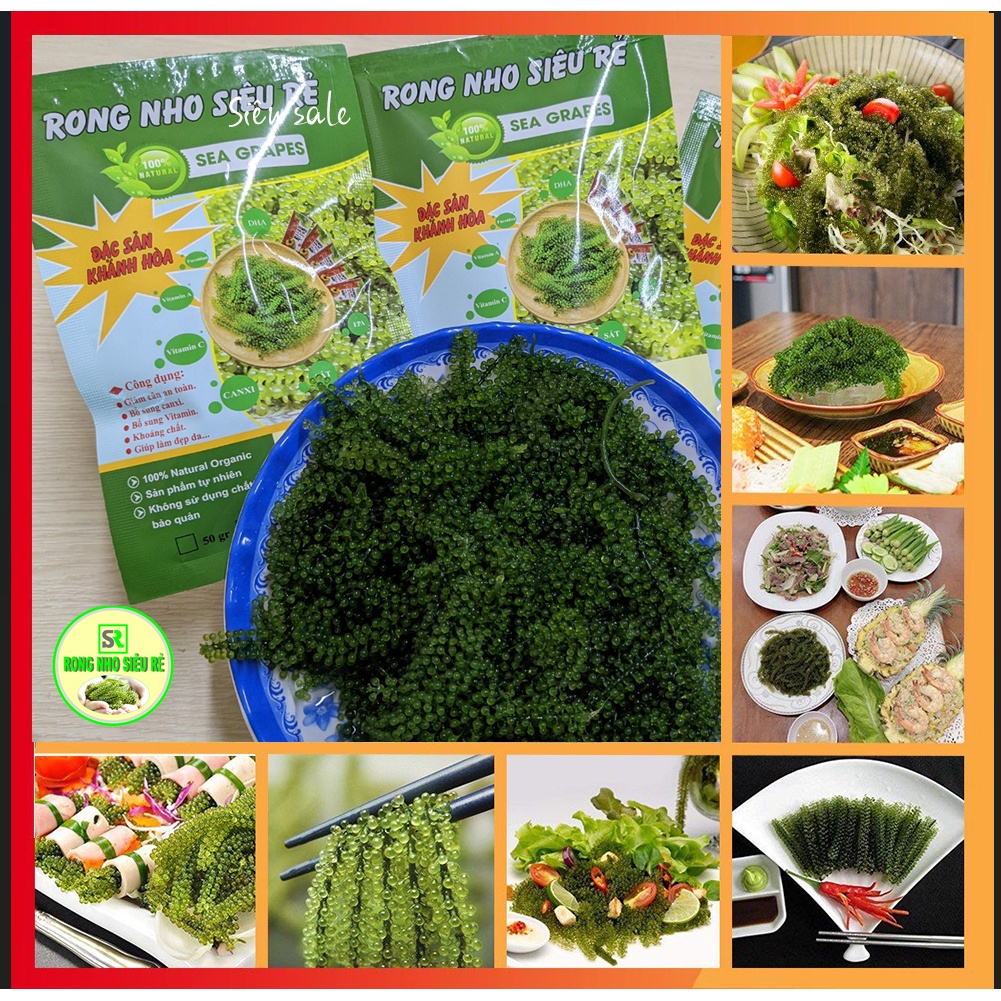 Freeship Rong nho tách nước (Xuất nhật) nở ra 75gr rong tươi ăn vặt ...