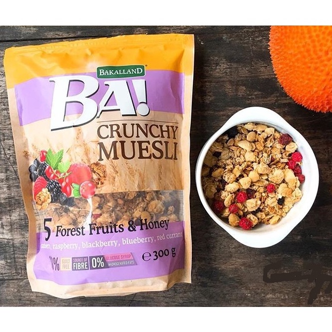 Mua Ngũ cốc ăn sáng giảm cân Bakalland Crunchy Muesli trái cây sấy dinh ...