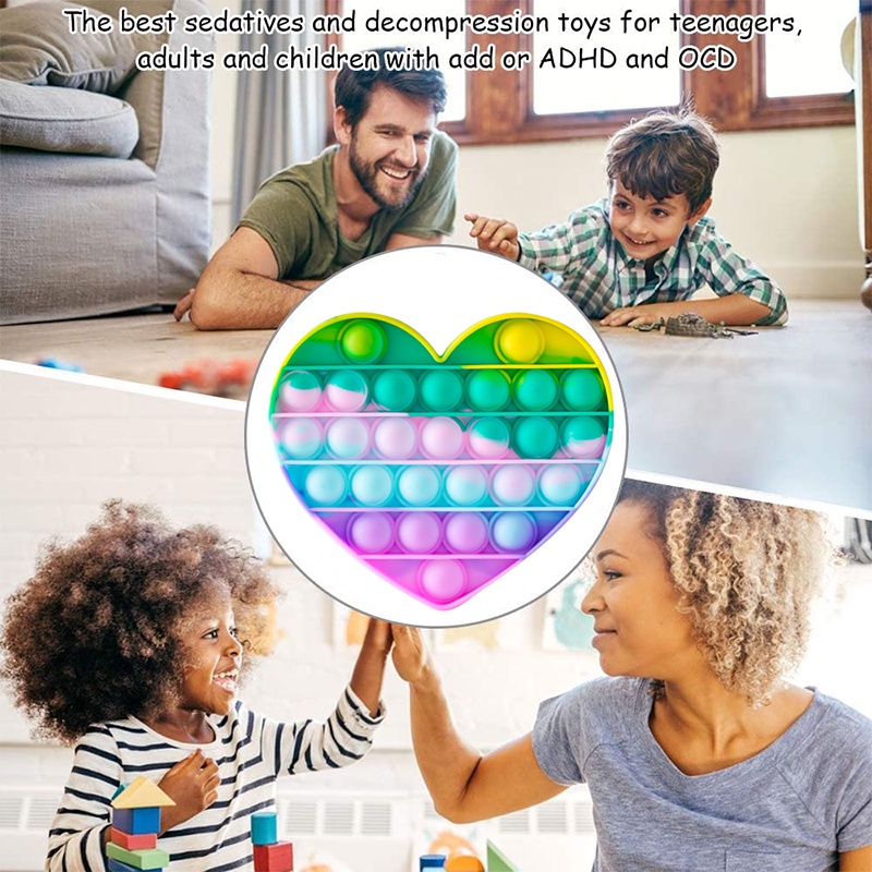 Mua Pop It Tiktok 2021 Push Pop Fidget Toy Rainbow Color Finger ...