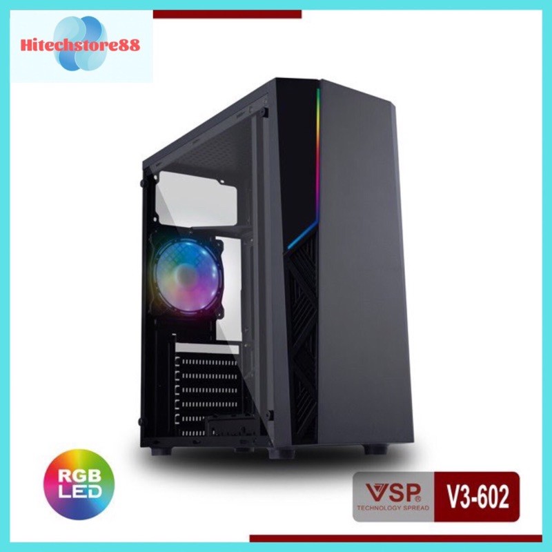 ️ Vỏ Nguồn Máy tính. Case VSP V3-602 Có Sẵn LED RGB Và nắp hông trong suốt | Shopee Việt Nam