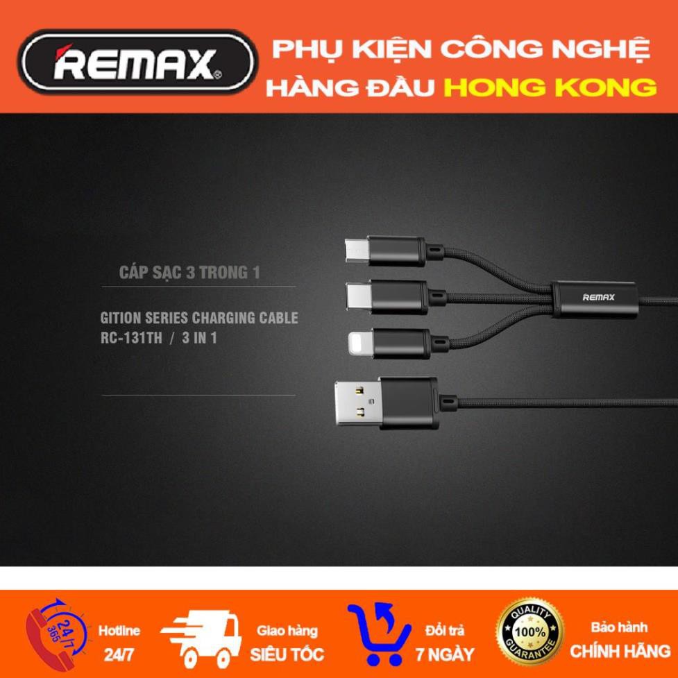 [FreeShip] Cáp Sạc 3 In 1 Bọc Dù Remax RC-131th - Hàng Chính Hãng ...