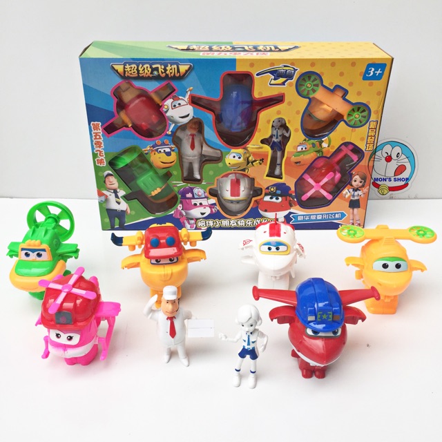 Mua Hộp 8 nhân vật đội bay siêu đẳng biến hình thành máy bay, robot giá ...