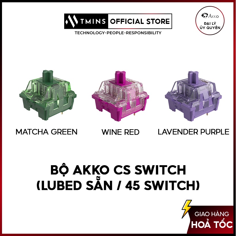 Bộ AKKO CS switch – Matcha Green / Lavender Purple / Wine Red (Lubed ...