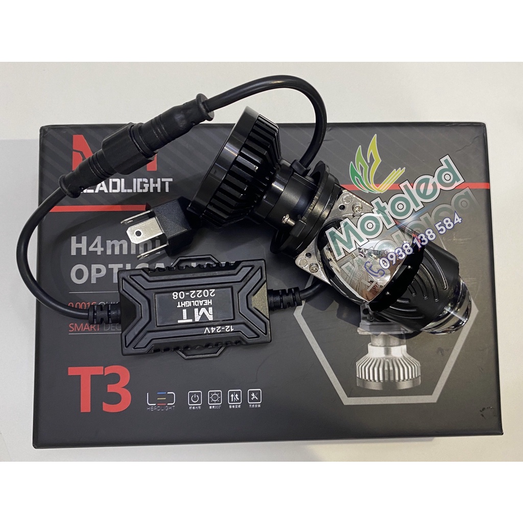 Mua Đèn led bi cầu mini T3 Pro nâng cấp chân H4 12V-24V cho ôtô, xe máy ...