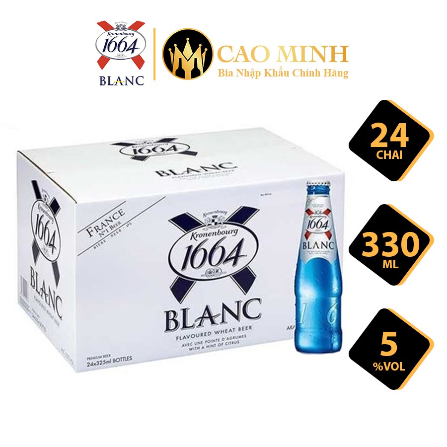 Bia Kronenbourg 1664 Blanc 5% Thùng 24 chai 330ml Nhập Khẩu Pháp ...