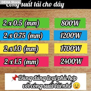 Dây điện đôi mềm VCmo CADIVI® / 2x0.5 - 2x0.75 - 2x1.0 - 2x1.5 (mm) [Bán lẻ theo 1 mét] | Shopee ...