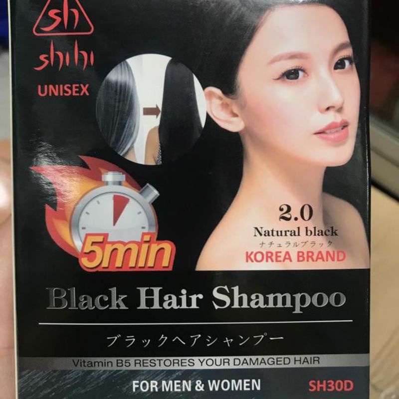 Mua Dầu gội nhuộm thảo dược phủ tóc bạc, nhuộm tóc Đen- Nâu Shihi Hàn ...