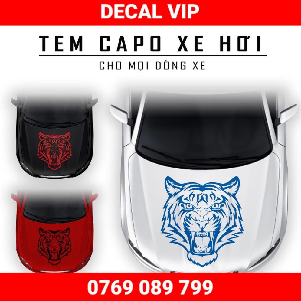 Mua Tem Dán Nắp Capo Xe Hơi Thiết Kế Con Hổ | TCPOT-15 | Decal Decan ...