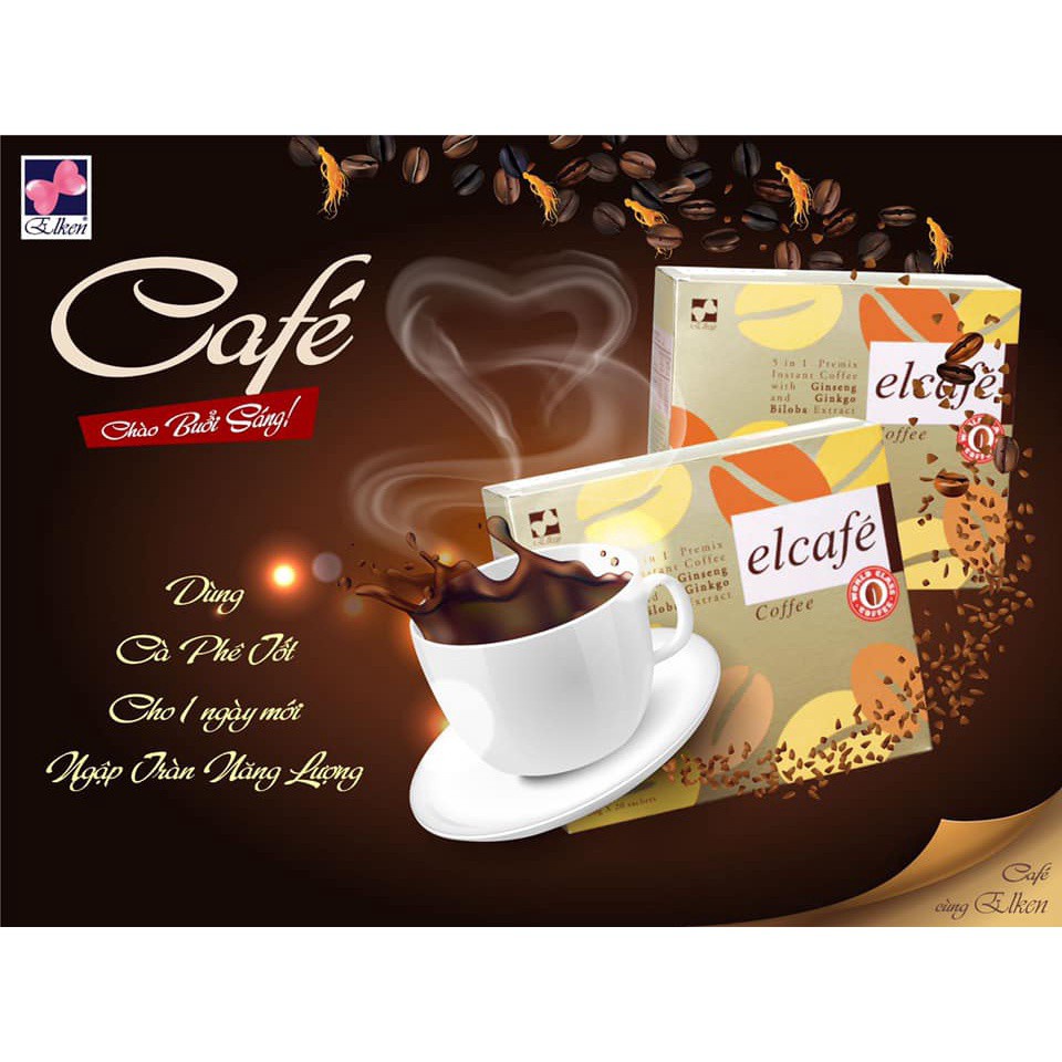 Mã BMLTA50 giảm đến 50K đơn 99K Cà phê hòa tan Elcafe Elken - Hộp 20 ...