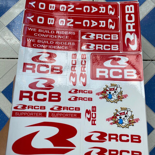 TEM LOGO RCB RACING TRẮNG ĐỎ | Shopee Việt Nam