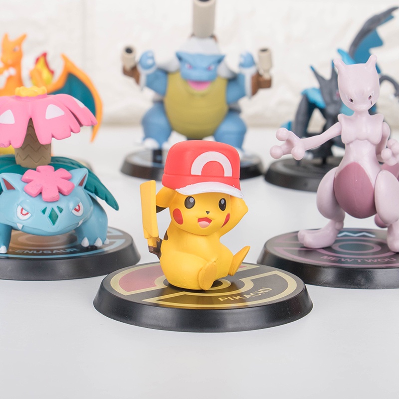 Mua 6 Pcs/1 Set Pokemon Anime Figure Pikachu Charizard Mewtwo Blastoise ...