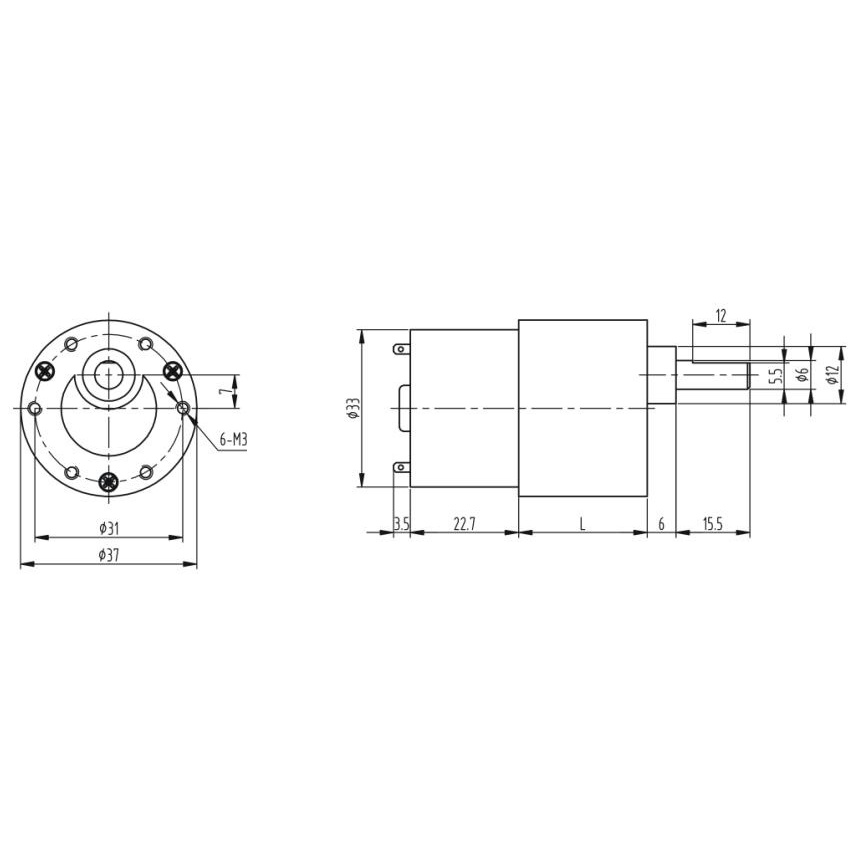 Mua Động cơ DC giảm tốc JGB37-520 12V 300RPM giá rẻ nhất | TecKi.Vn