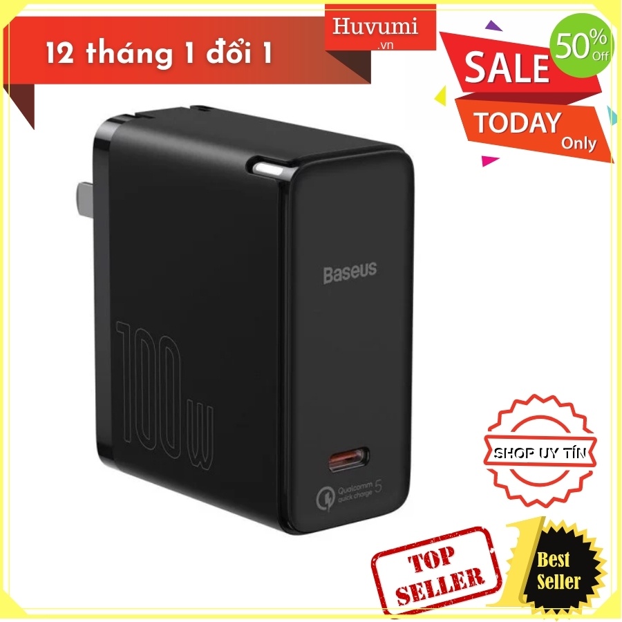 Bộ cốc sạc siêu nhanh GaN2 Fast Charger 1C 100W (GaN2 Technology, QC5.0/QC4.0/PD3.0/ PPS Multi ...