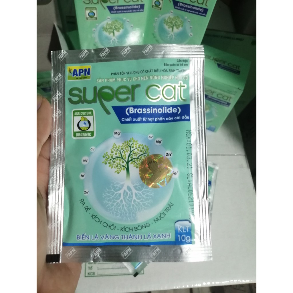 Mua SUPER CAT (hộp 10 gói 100g) kích rễ, đẻ nhánh, đâm tược, nuôi trái ...