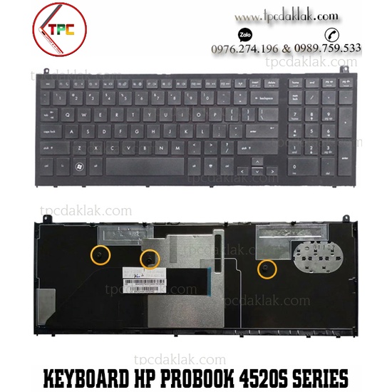 Bàn phím Laptop HP Probook 4520, 4520s, HP Probook 4525, 4525s, MP ...