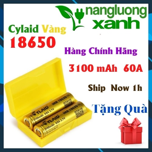 Mua Pin Cylaid Vàng 18650 Cell pin dung lượng cao pin sạc 💖 FREESHIP 💖 ...