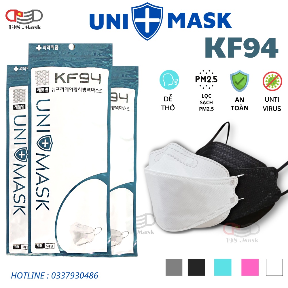 Combo 50 Chiếc Khẩu Trang 4 Lớp KF94 UNI MASK Chống Bụi Mịn Và Kháng ...