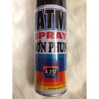 Sơn Xịt Áp Suất ATM Spray A212 Đen mờ/ ATM Spray A212 Flat Black ...