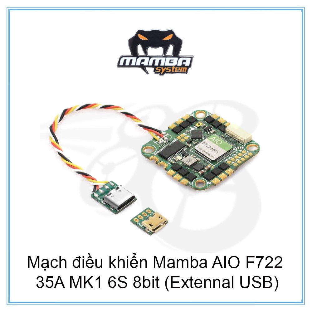 Mua Mamba AIO F722 35A MK1 6S 8bit (Extennal USB) giá rẻ nhất | TecKi.Vn
