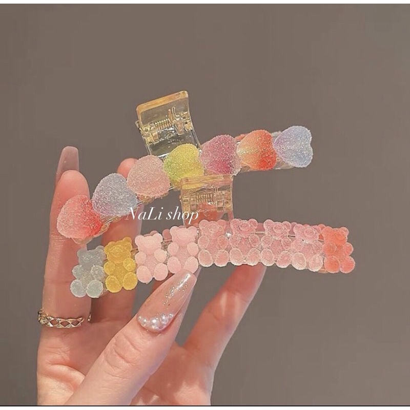 Mua KẸP TÓC CÀNG CUA HÀN QUỐC KẸO DẺO PASTEL GUMMY BEAR / TRÁI TIM giá ...